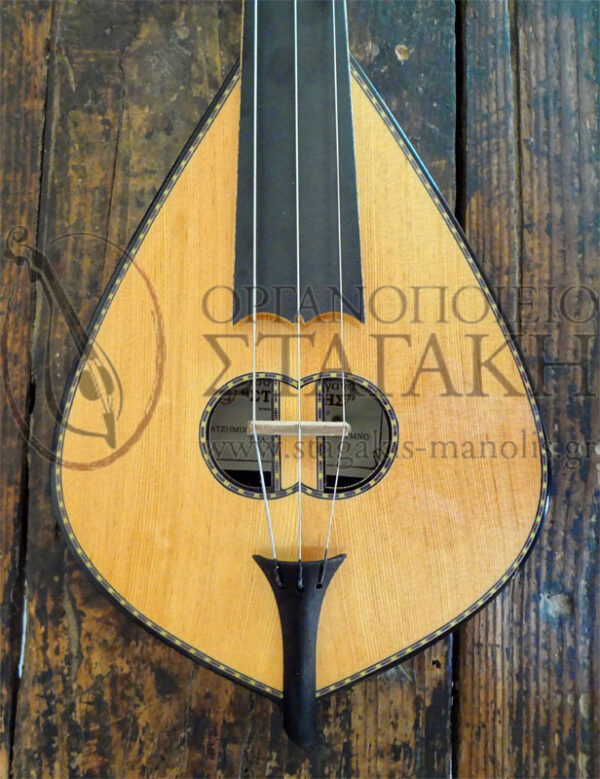 Cretan Lyra, with bow, case, rosin, tuner – Stagakis Workshop